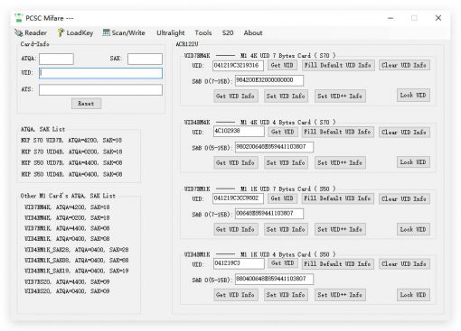 PCSC Mifare Program - MTools Tec
