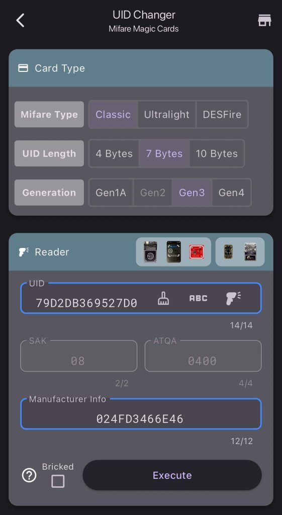 7 Byte UID Changeable 4K S70 Magic Mifare Card - MTools Tec