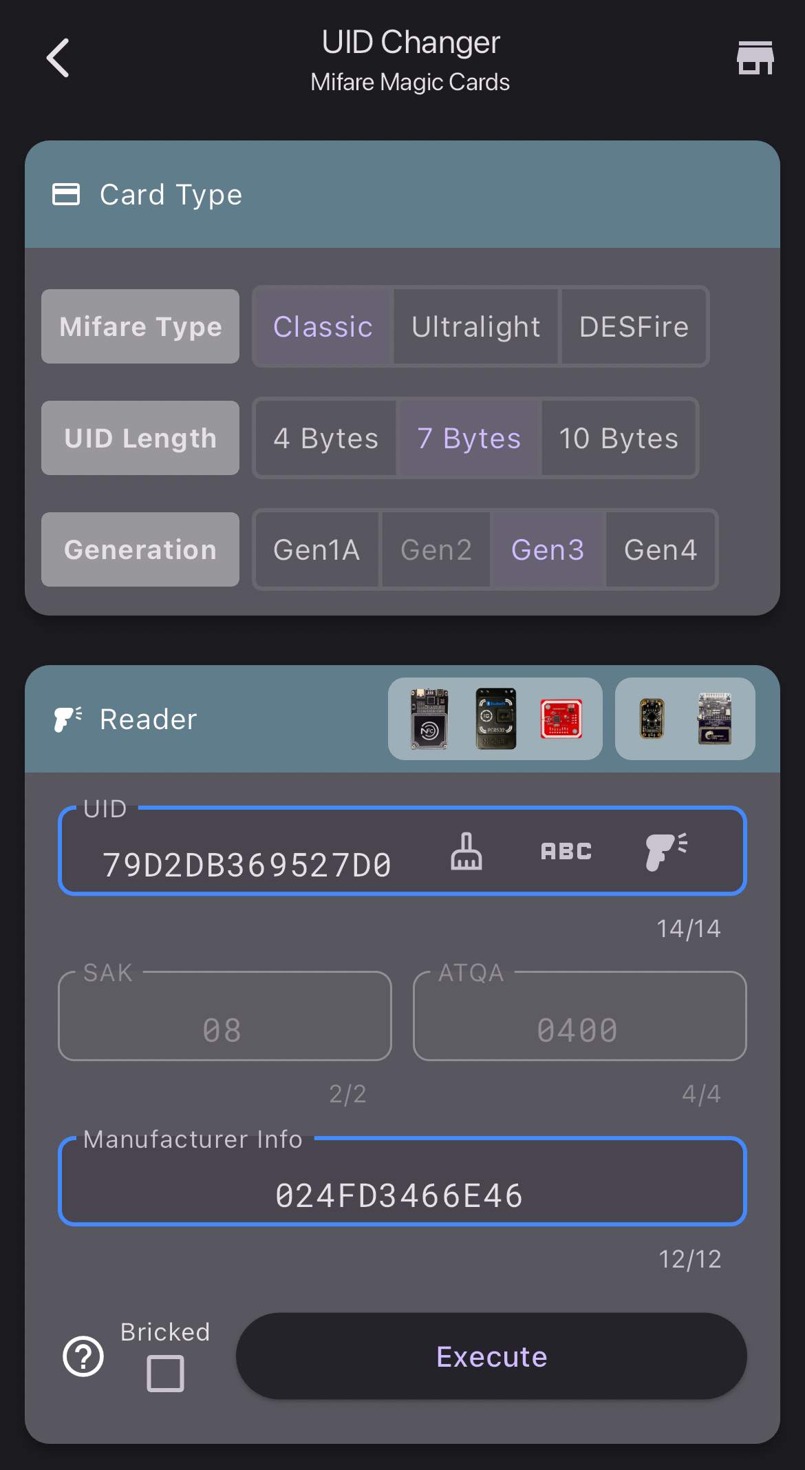 Gen3 7 Byte UID Changeable 4K S70 Magic Mifare Card - MTools Tec