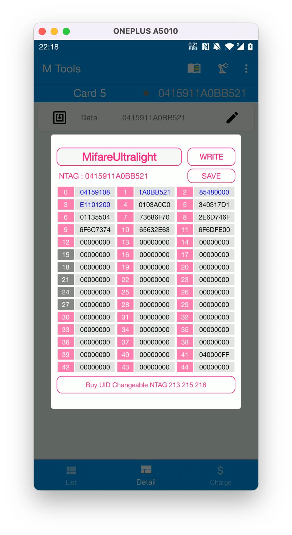 UID Changeable NTAG N213 N215 N216 - MTools Tec