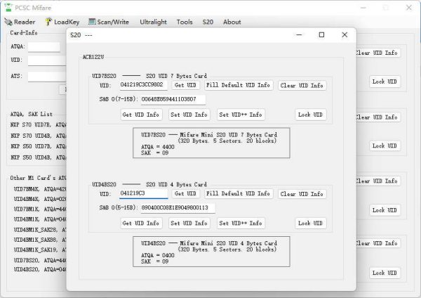 PCSC Mifare Program - MTools Tec