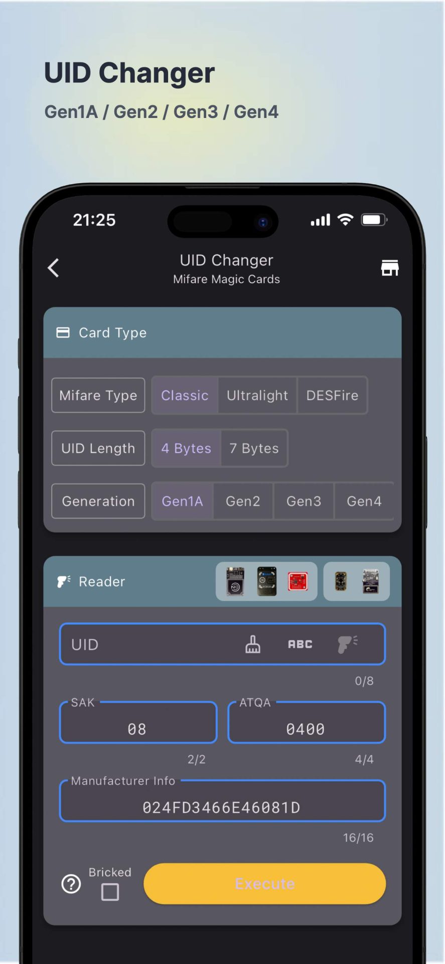 Mifare Classic Tool For iOS & Android - MTools Tec
